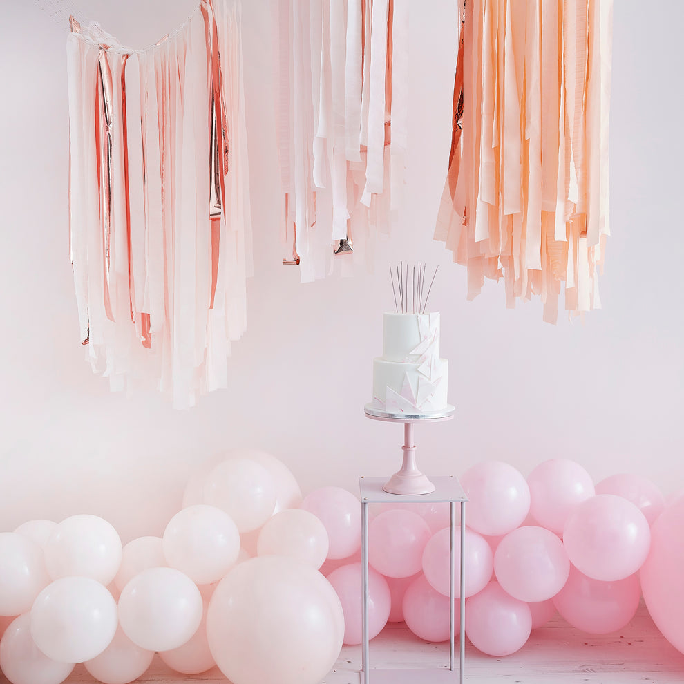 Blush and Rose Gold Streamer Ceiling Decoration – Ginger Ray