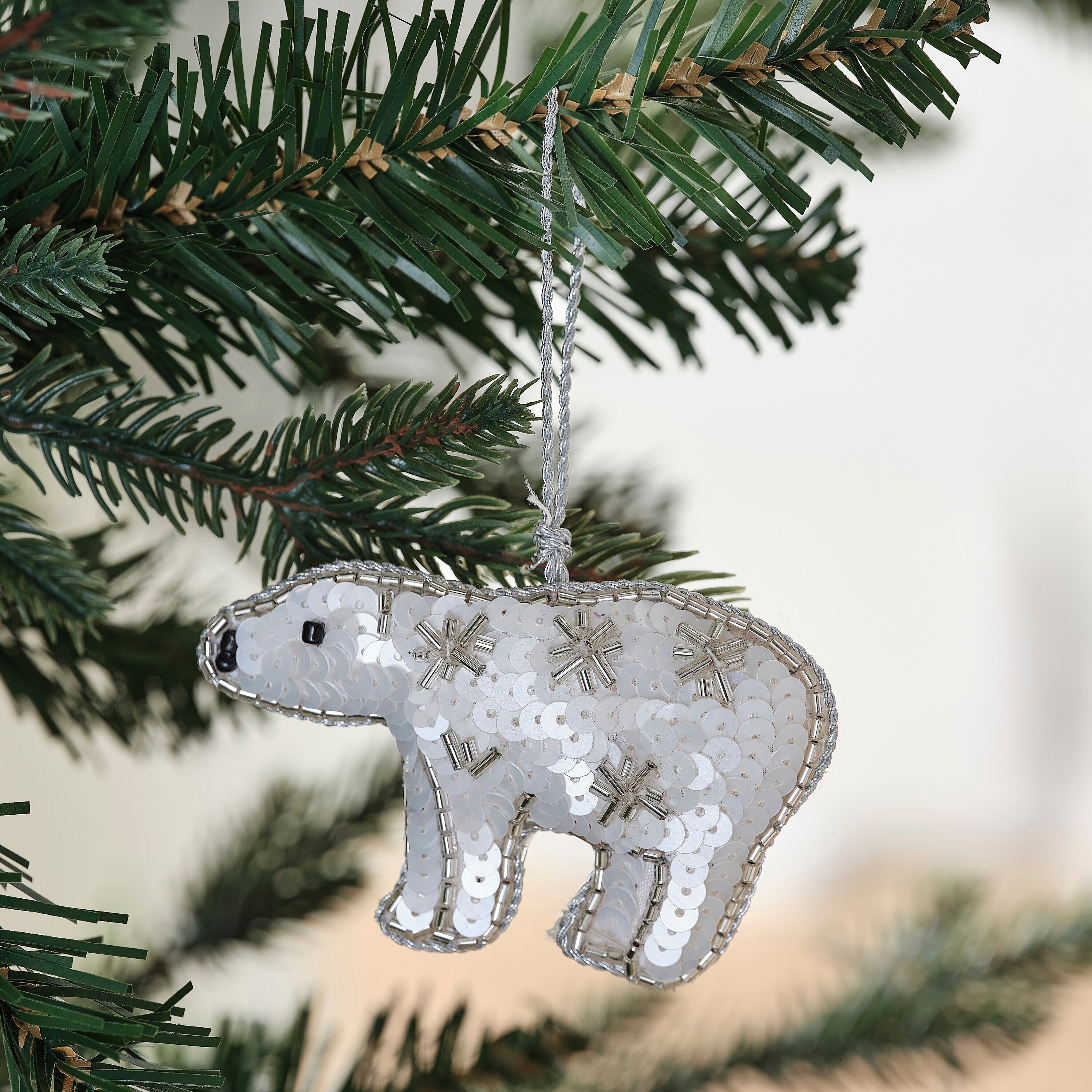 Embellished Polar Bear Christmas Tree Decoration – Ginger Ray