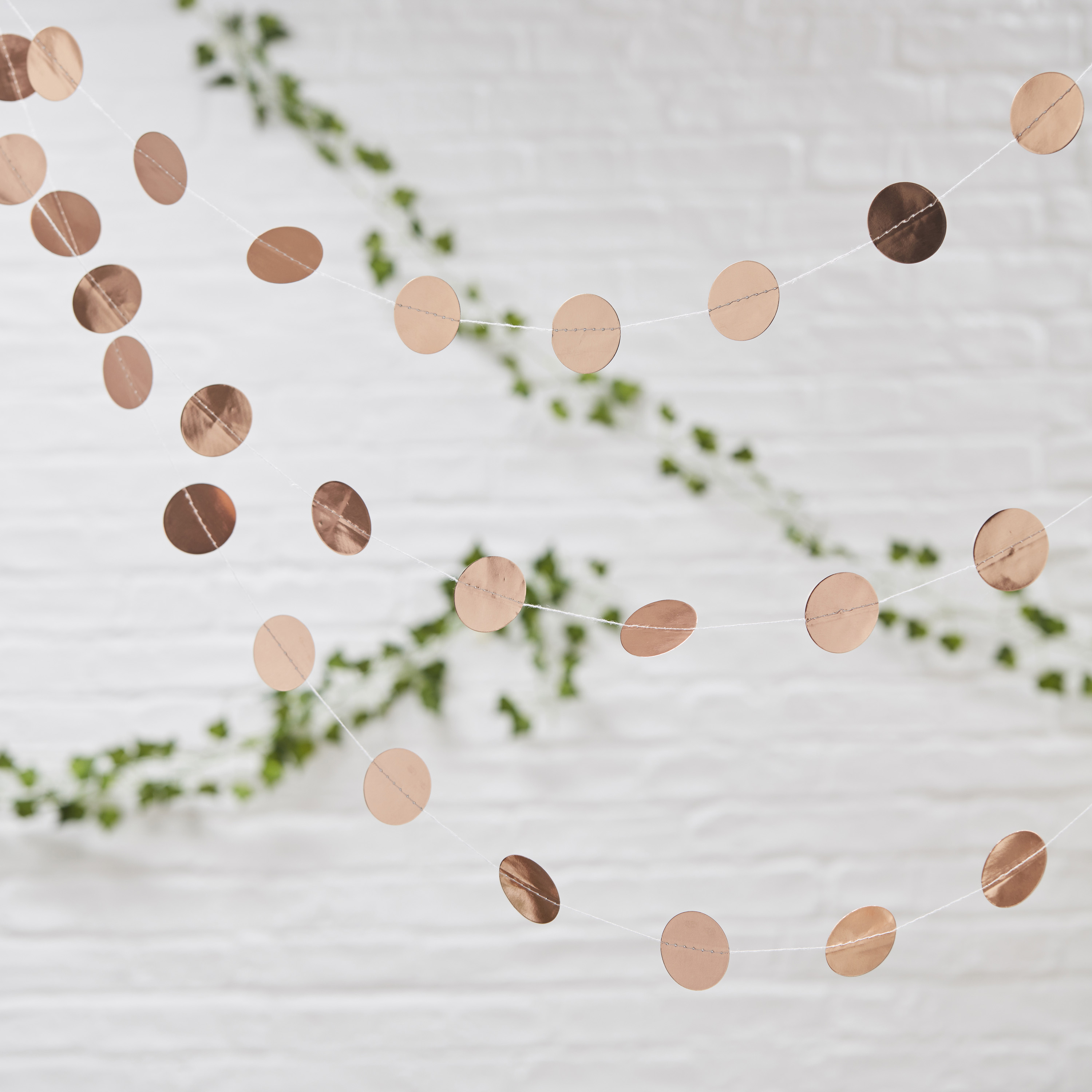 Rose Gold Circle Disc Garland for Parties | Ginger Ray | Ginger Ray