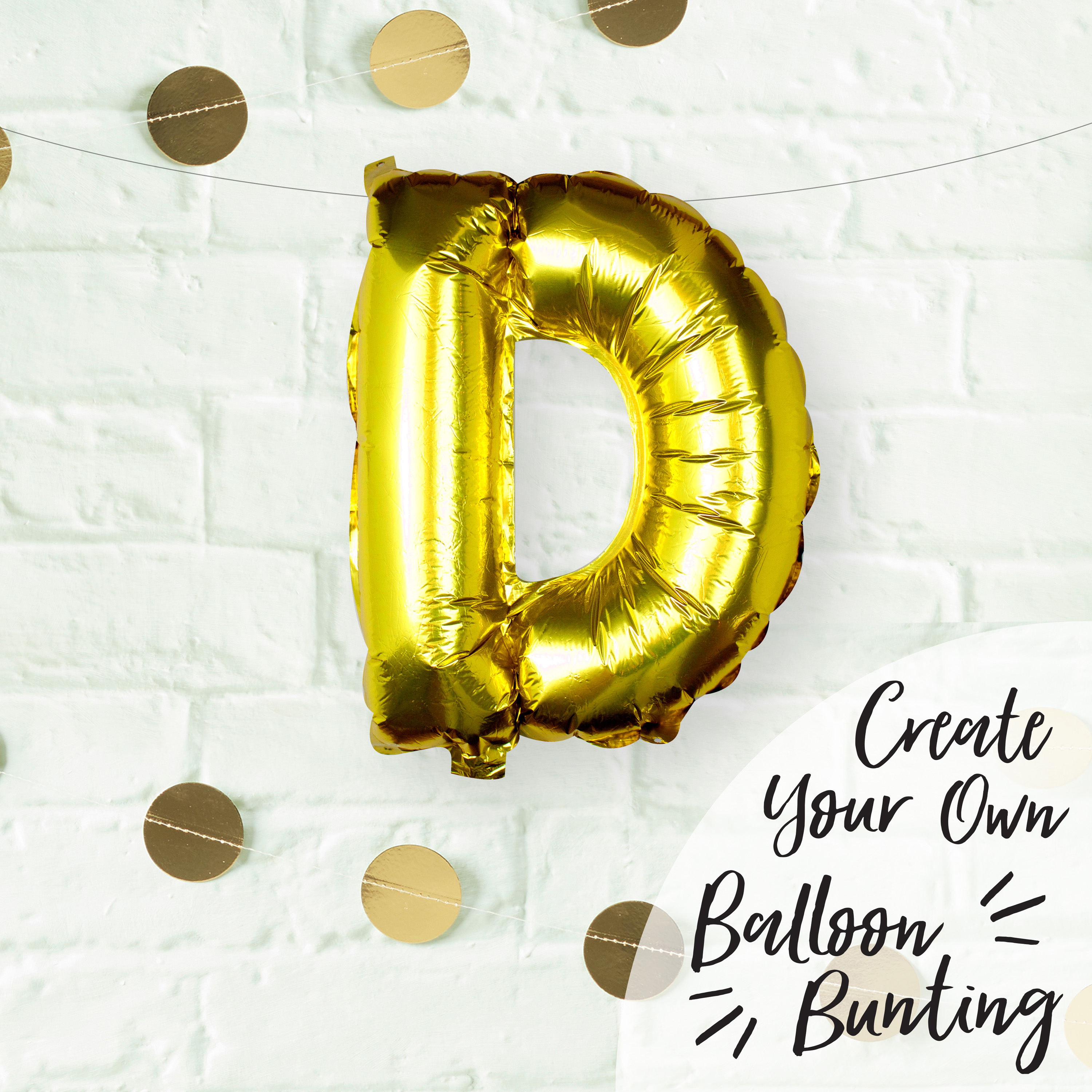 Gold Foil Letter D Balloon | Ginger Ray