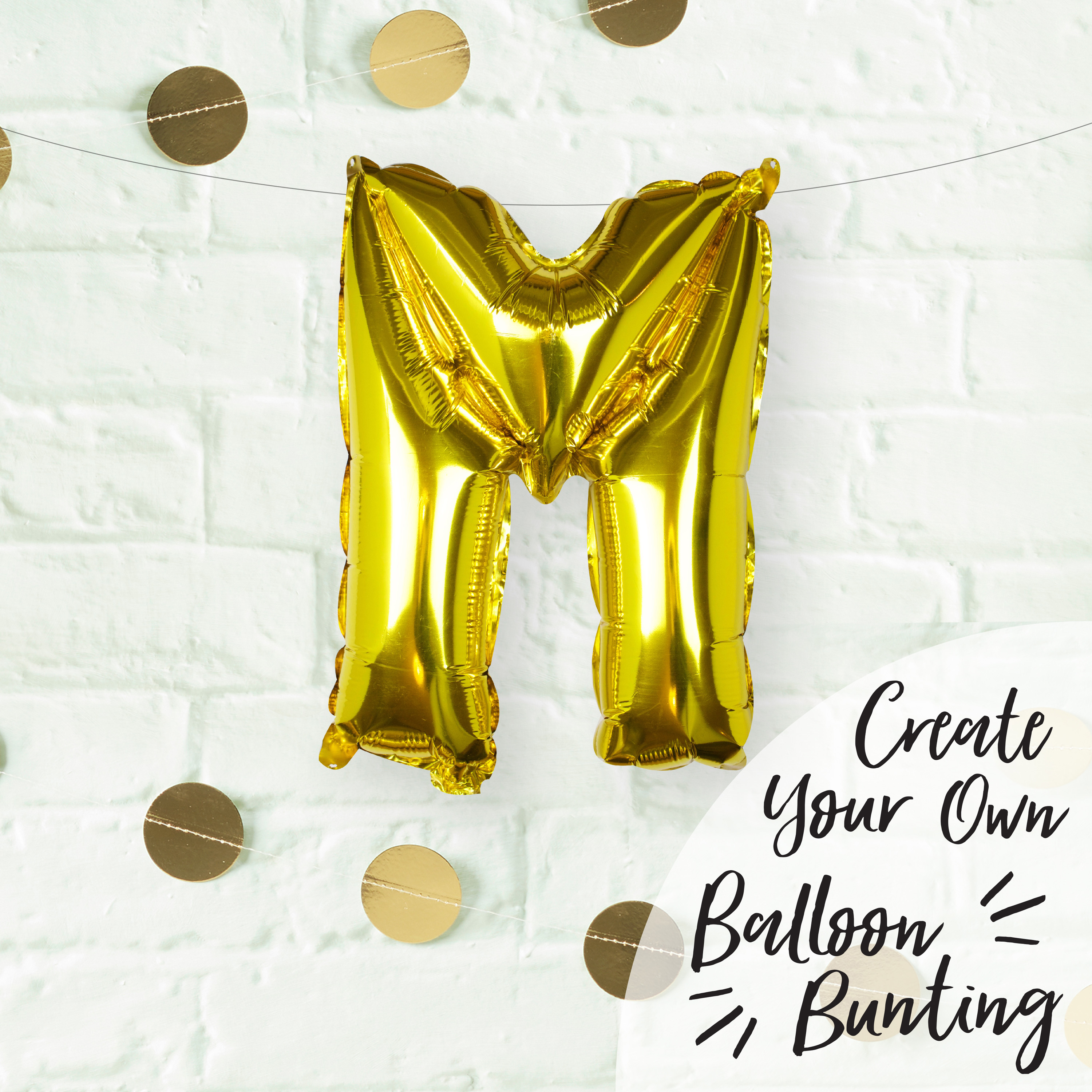 Gold Foil Letter M Balloon | Ginger Ray