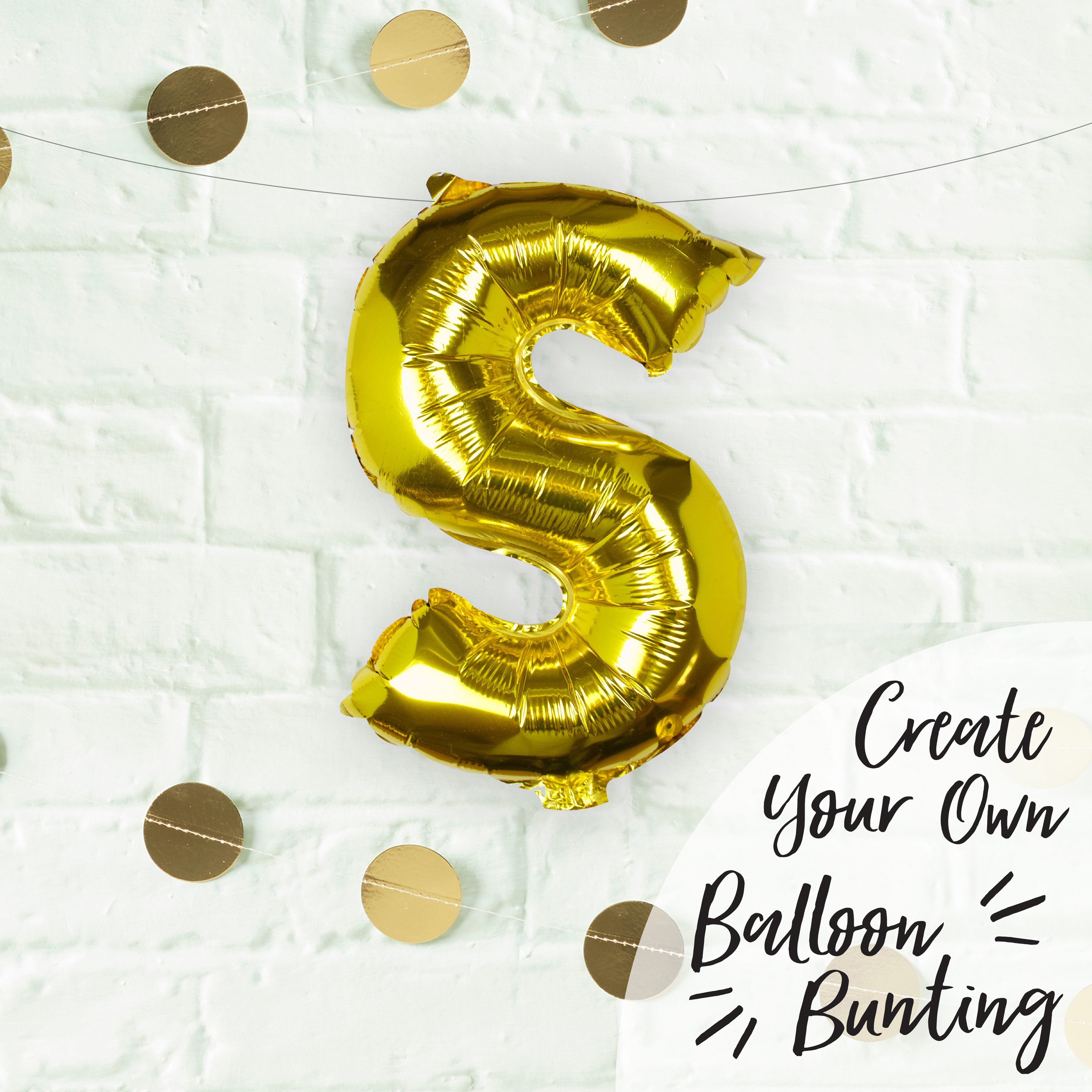 Gold Foil Letter S Balloon | Ginger Ray