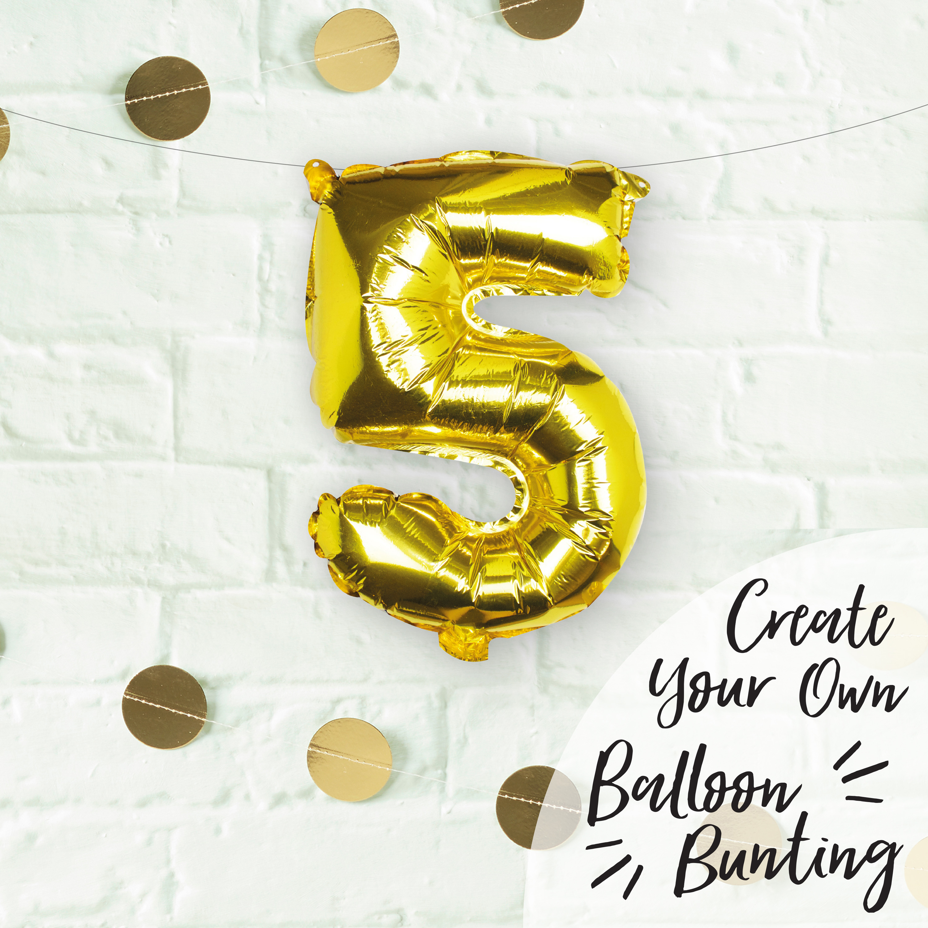 Gold Foil Number 5 Balloon | Ginger Ray