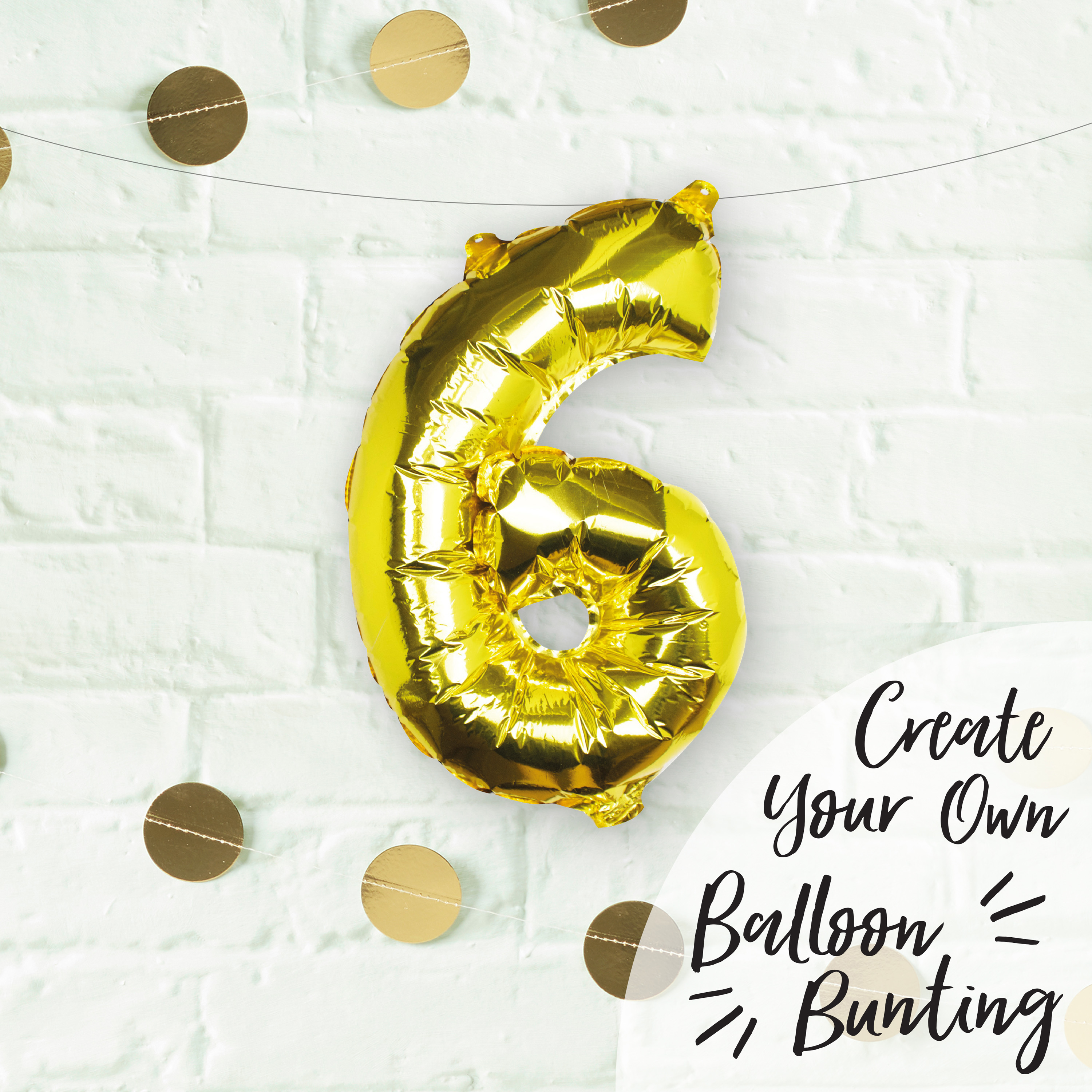 Gold Foil Number 6 Balloon | Ginger Ray