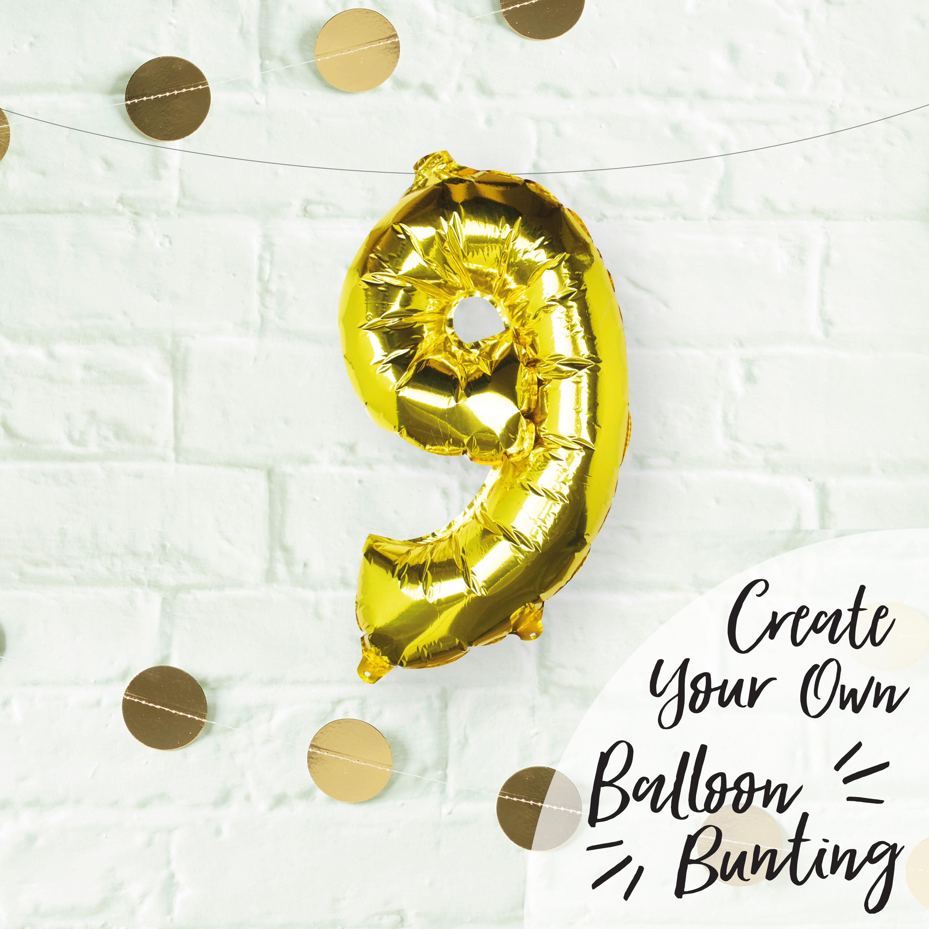 Gold Foil Number 9 Balloon | Ginger Ray