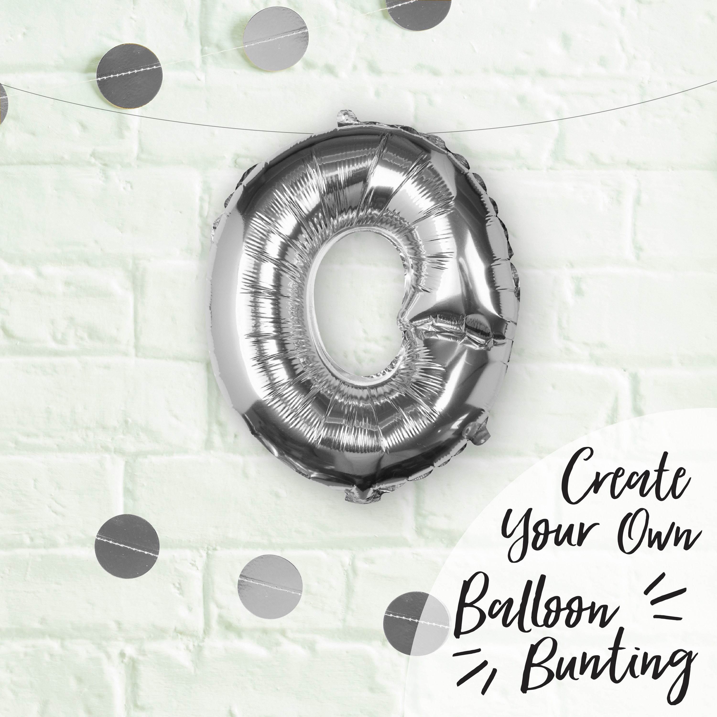 Silver Foil Letter O Balloon | Ginger Ray