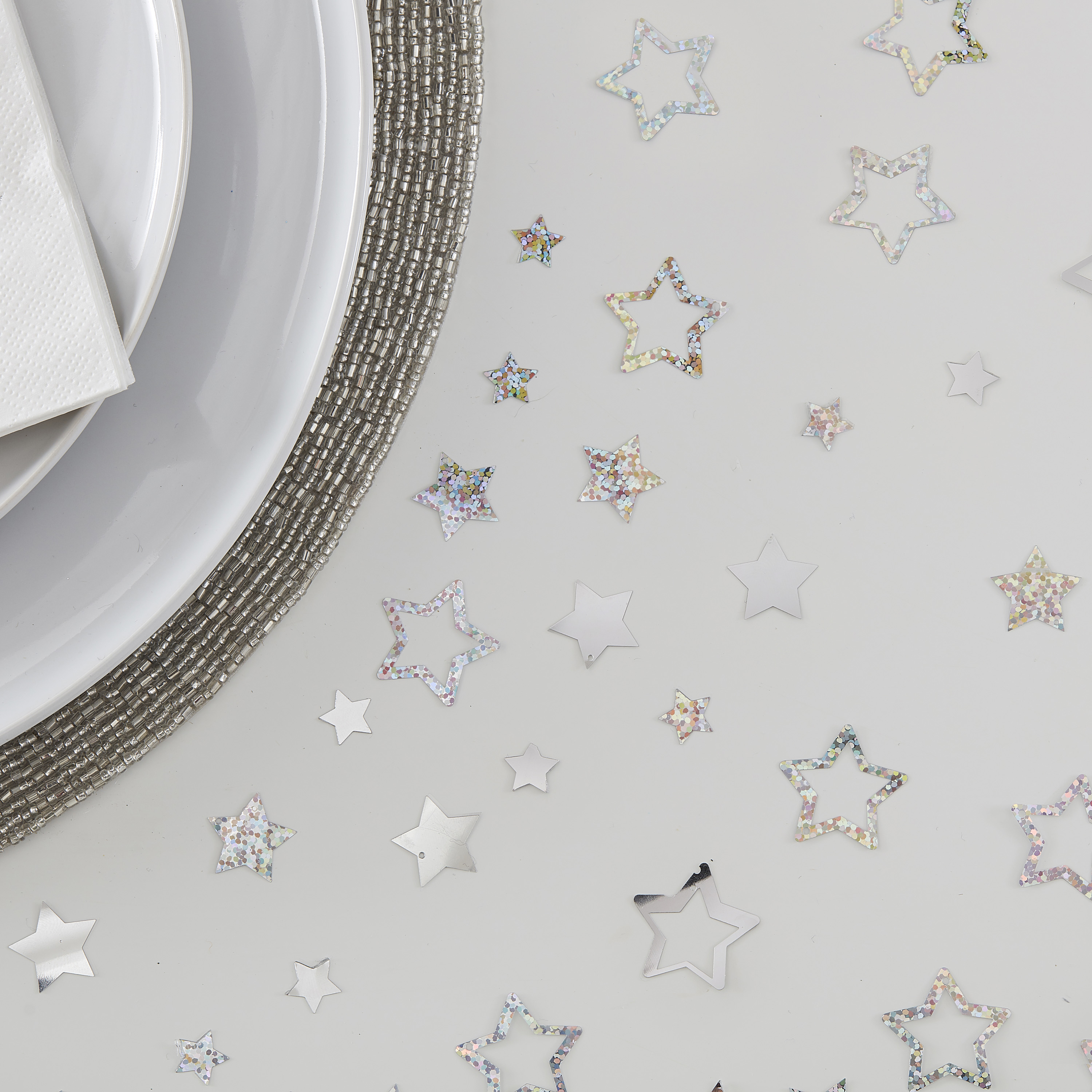 Silver Foiled Star Christmas Table Confetti | Ginger Ray