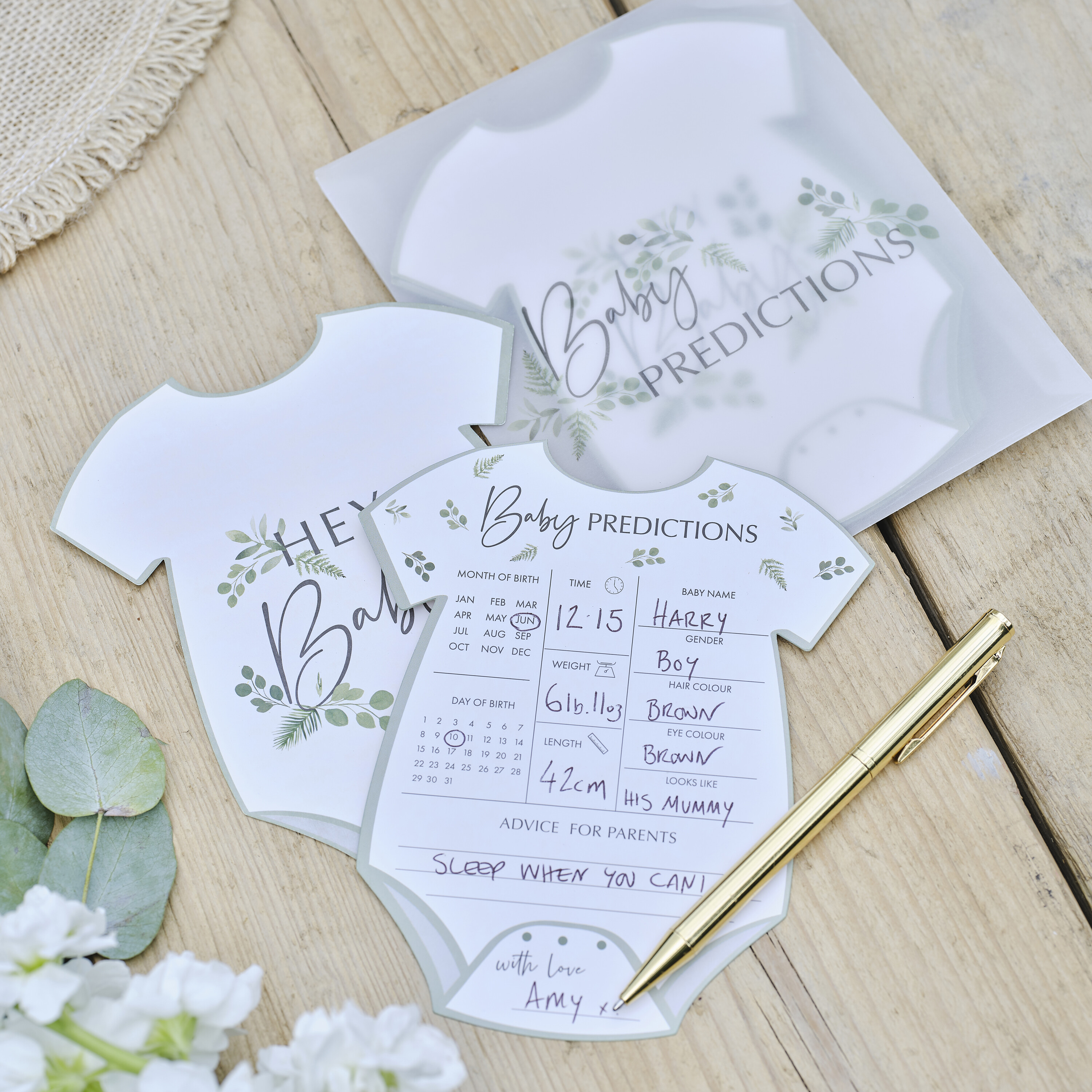 Baby Prediction Cards Baby Shower Game | Ginger Ray
