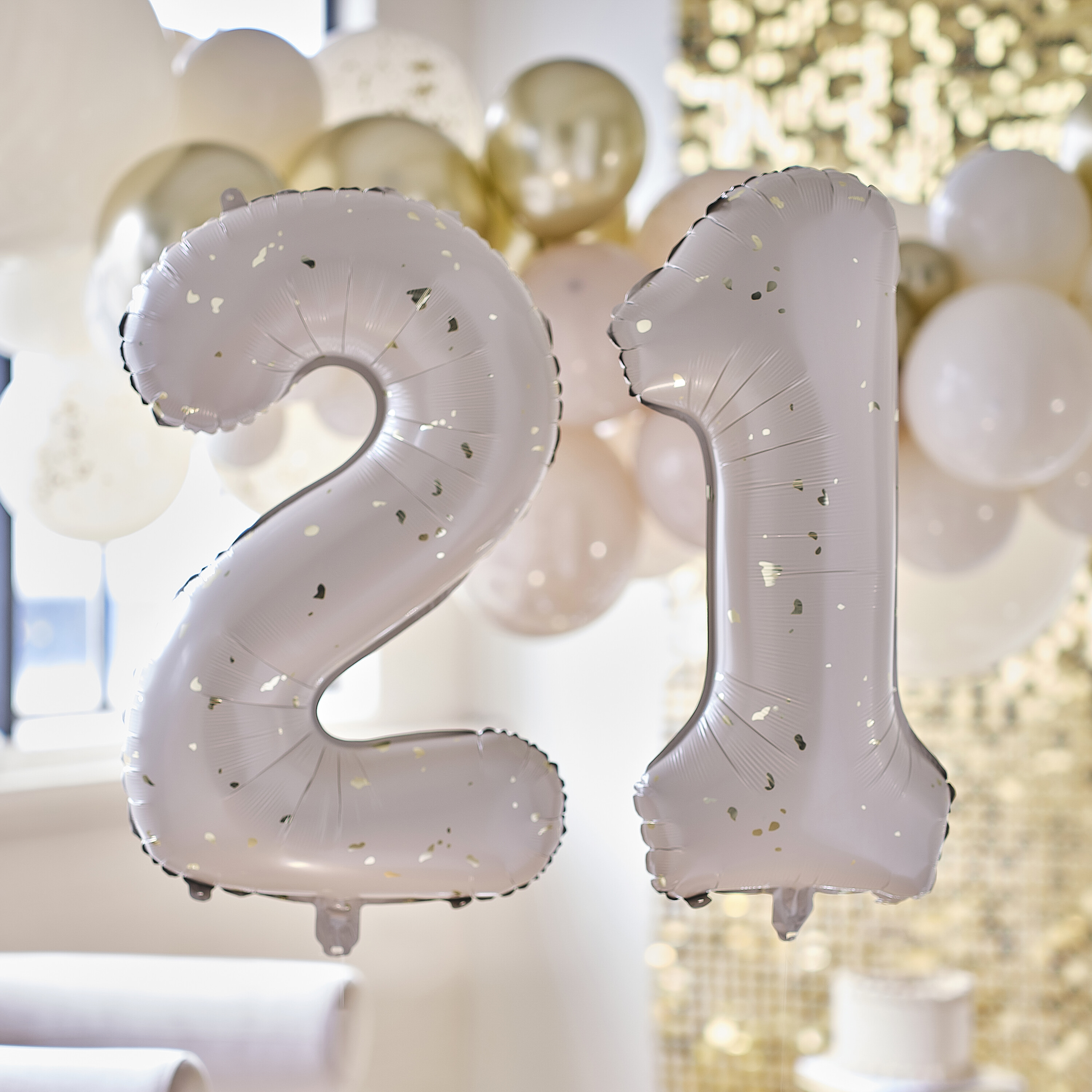 Gold Speckle 21st Birthday Balloons | Ginger Ray
