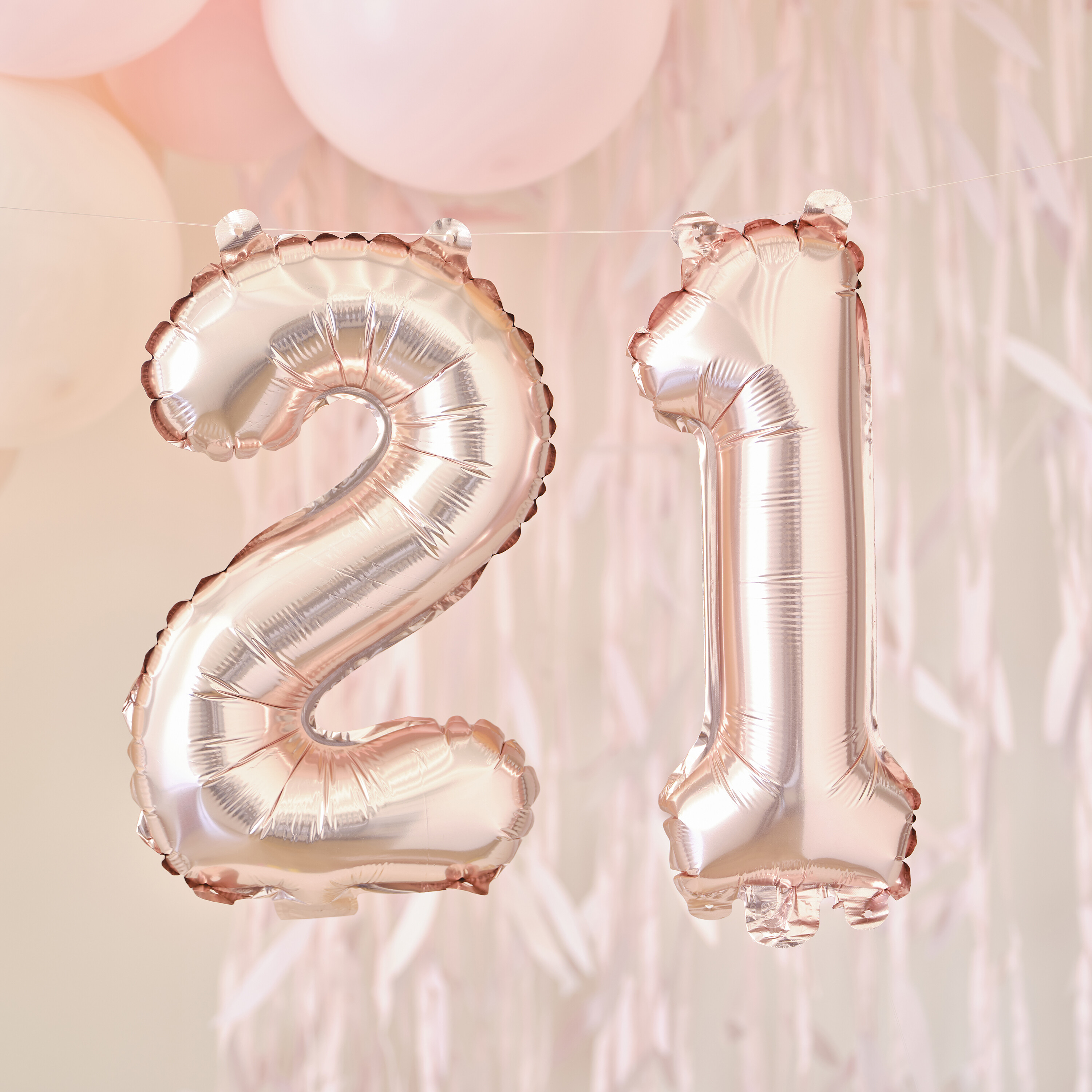21st Rose Gold Foil Balloons | Ginger Ray