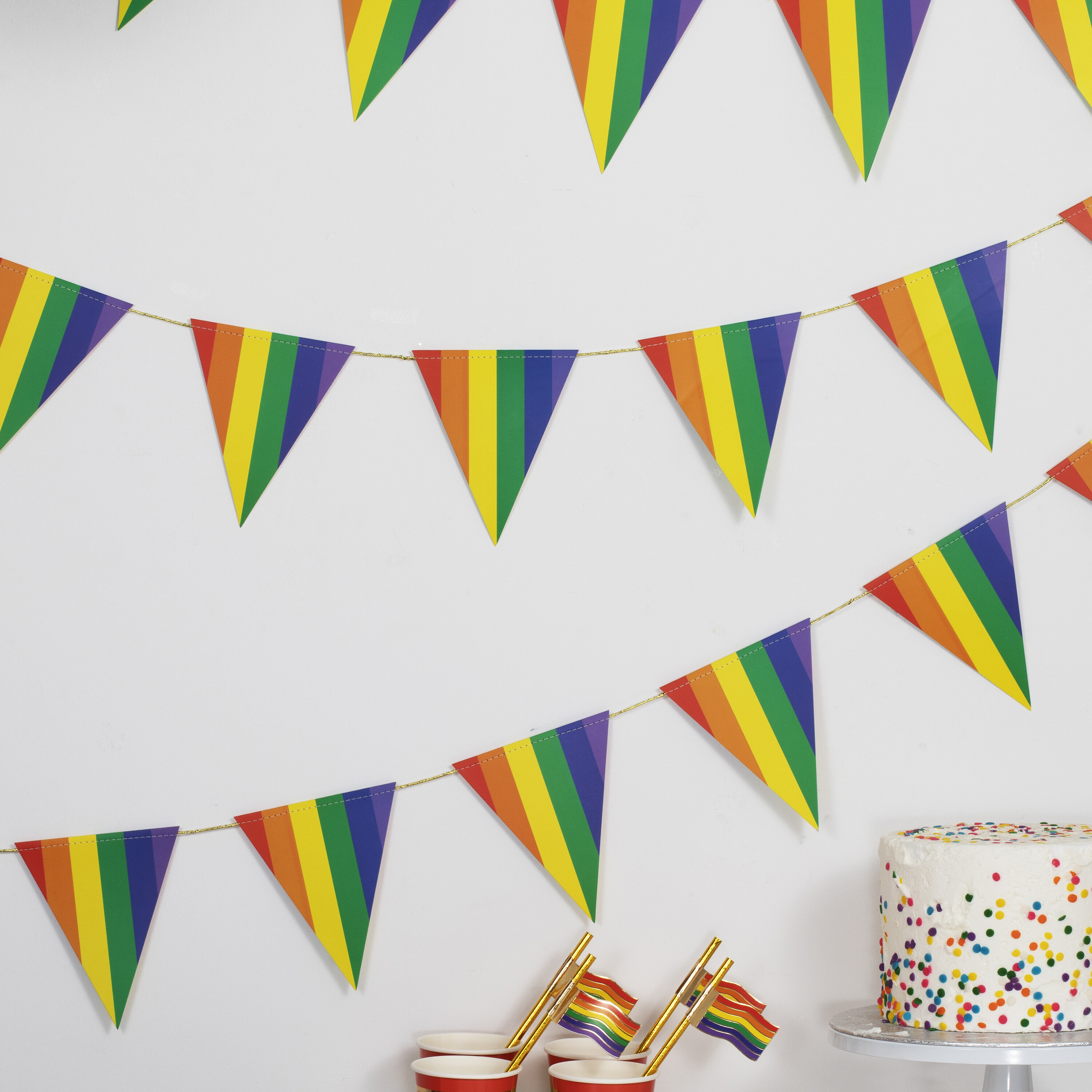 Rainbow Triangle Bunting Decoration | Ginger Ray