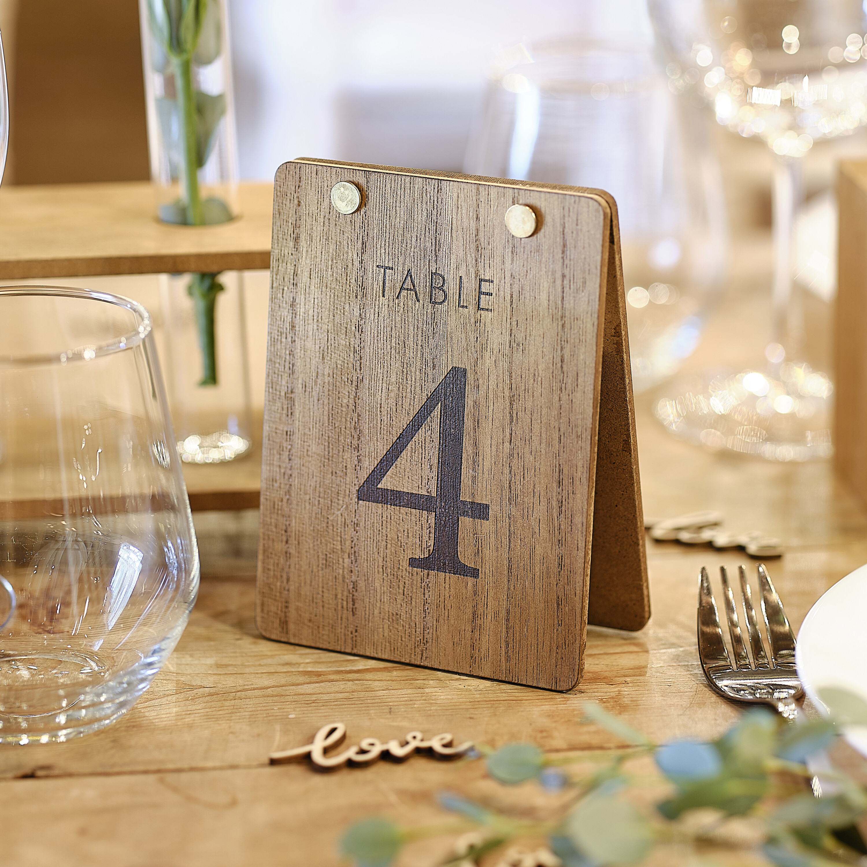 Wooden Tent Table Numbers | Ginger Ray