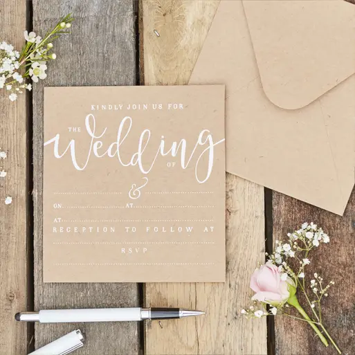 Kraft paper invitations store