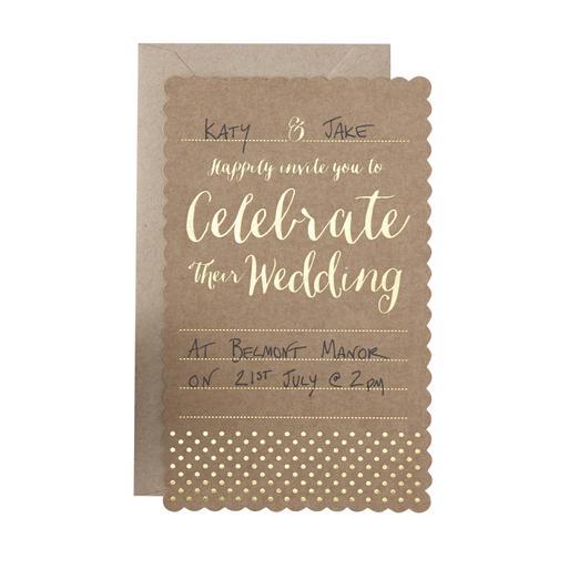 Brown kraft paper invitations store